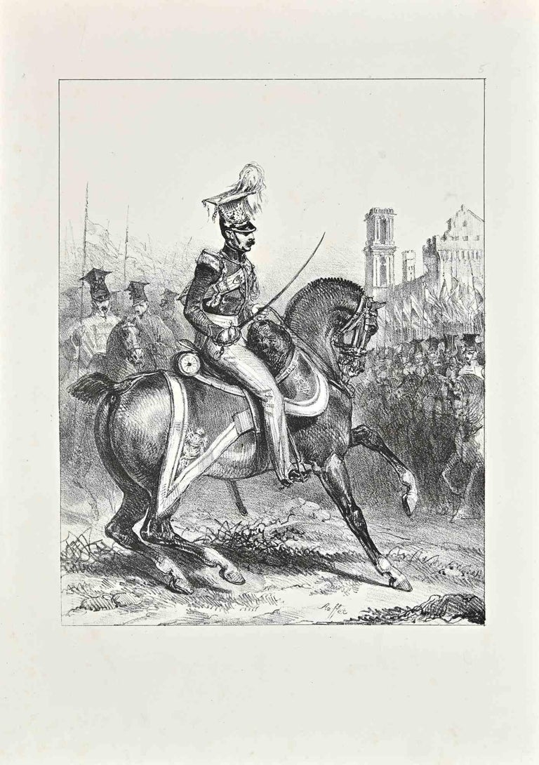 Auguste Raffet - Knight - Lithograph by Auguste Raffet - 1850s For Sale ...