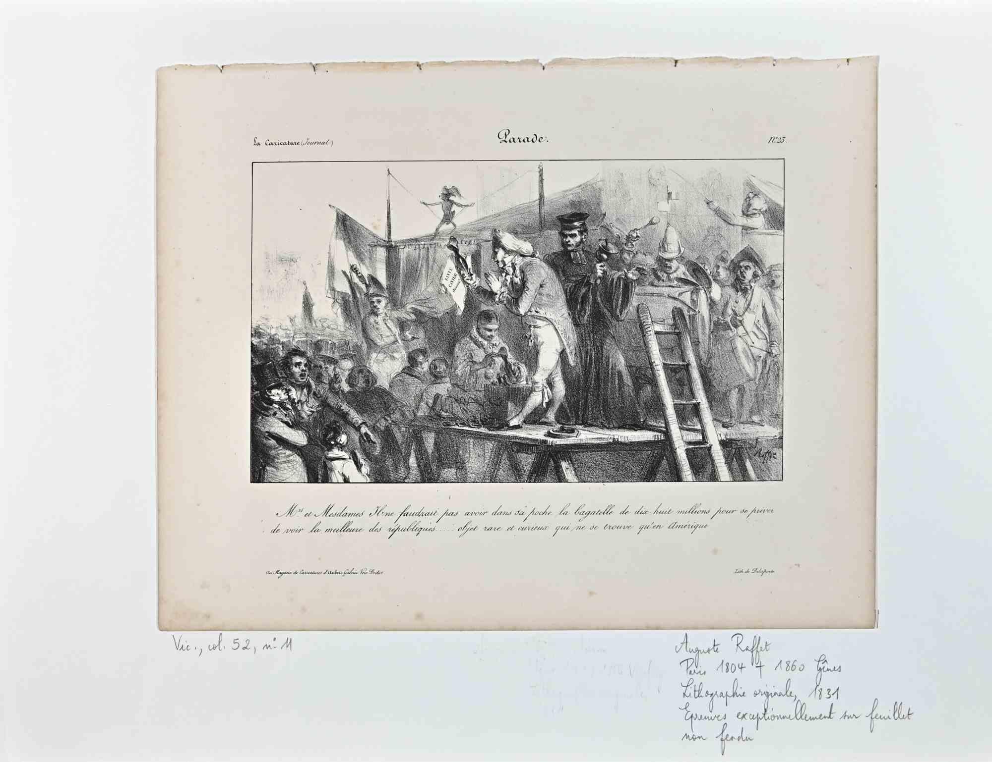 Auguste Raffet - The Caricature - Original Lithograph by Auguste Raffet ...