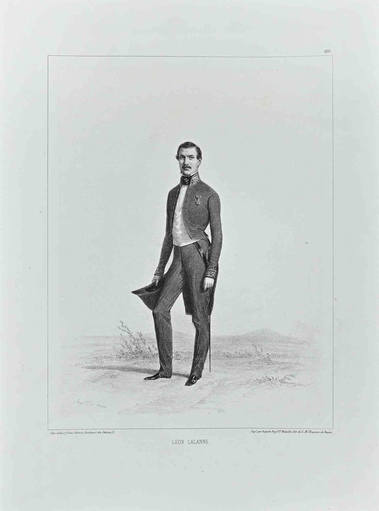 Auguste Raffet - Portrait of Léon Lalanne - Original Lithograph by ...