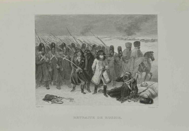 Auguste Raffet - Retreat from Russia - Etching by Auguste Raffet - 1837 ...