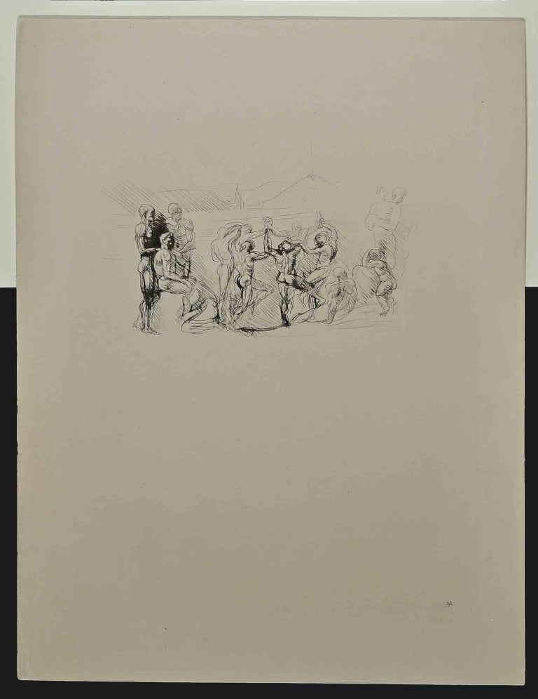 Auguste Rodin - La Ronde - Original Etching by A. Rodin - 1905 at 1stDibs