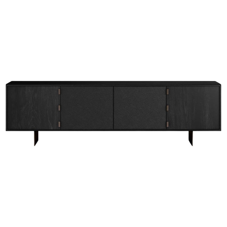 Augusto Credenza Medium in Black Oil Designed by Jorge Arturo Ibarra for Luteca For Sale at 1stDibs