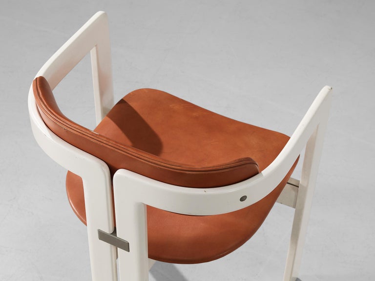 Augusto Savini for Pozzi 'Pamplona' Dining Chair in Ash and Red Leather ...