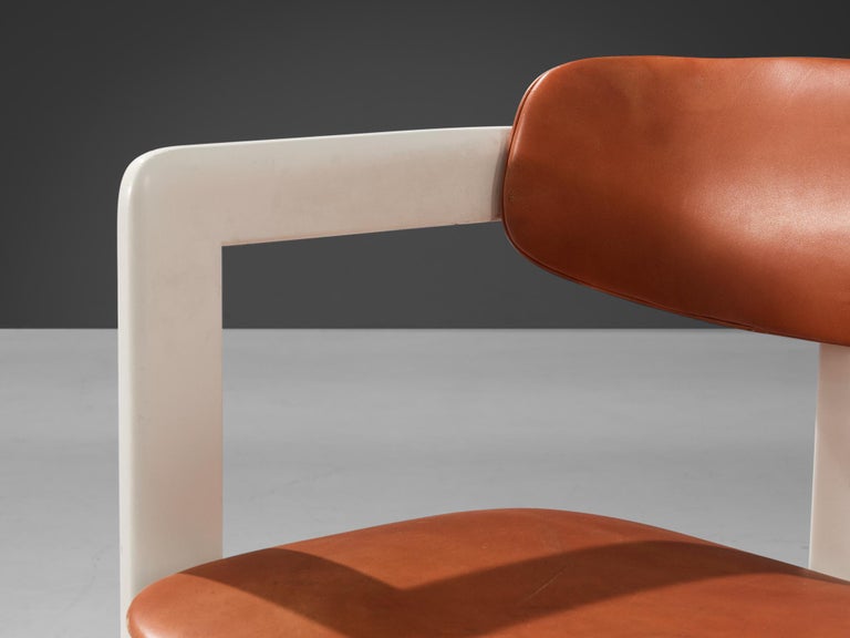 Augusto Savini for Pozzi 'Pamplona' Dining Chair in Ash and Red Leather ...