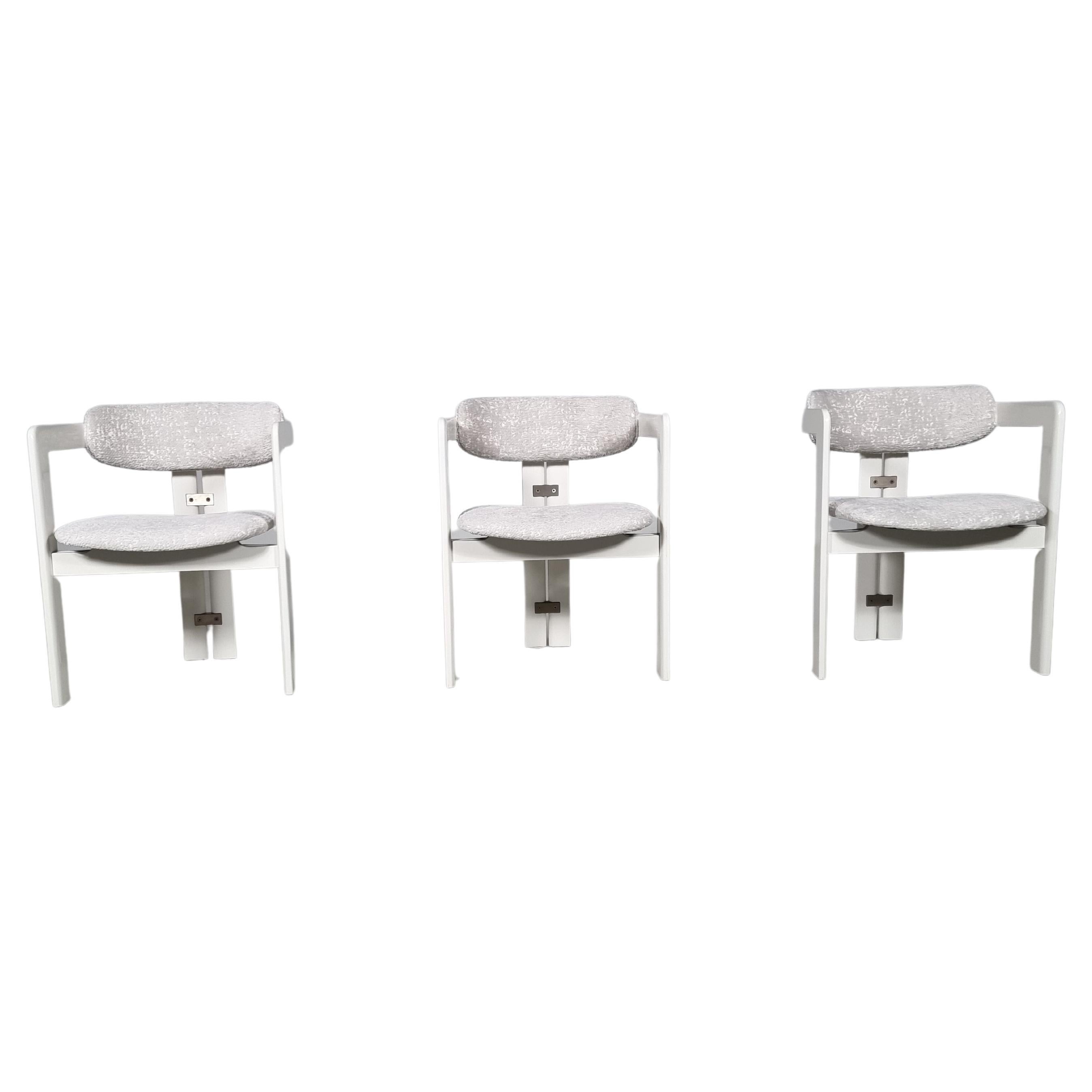 Augusto Savini Pamplona Suede Leather Set 5 Dining Chairs by Pozzi ...