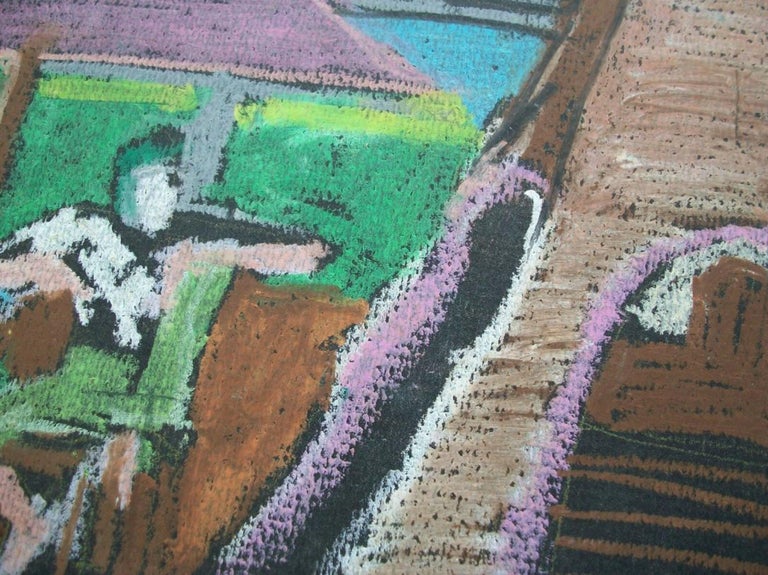 Aung Khin, Impressionist Oil Pastel Drawing, Unsigned, Myanmar, 20th ...