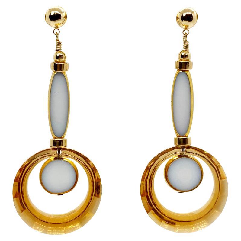 Art Deco Marcasite and Sterling German Earrings at 1stDibs