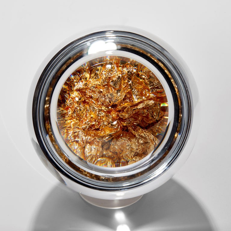 Auri A with 23ct Red Gold, an optical glass and gold sculpture by ...