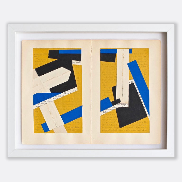 Austin Kerr - P 10 - abstract book art mixed media in white satin frame ...