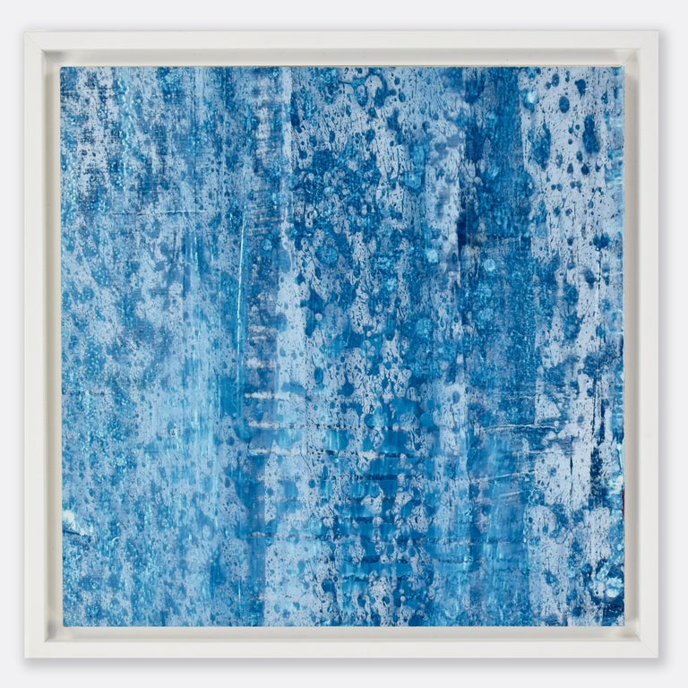 Austin Kerr - Bless - framed 6 piece blue abstract plaster and acrylic ...