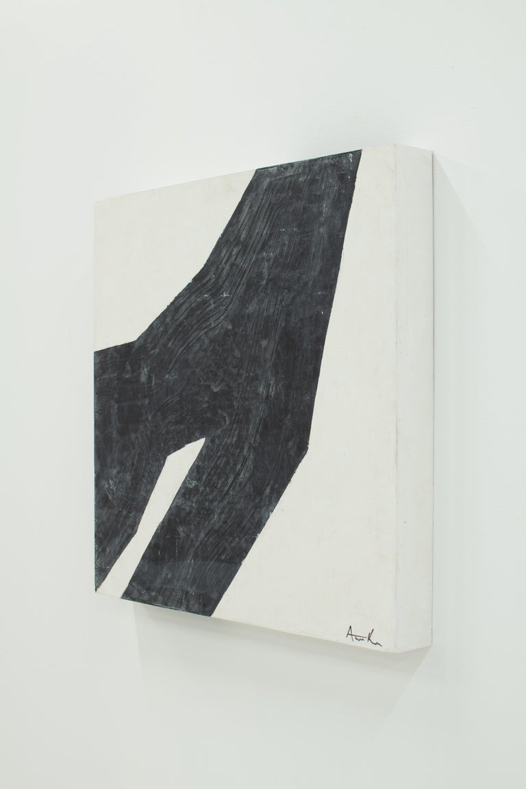 Austin Kerr - Converge - black and white abstract plaster and acrylic ...