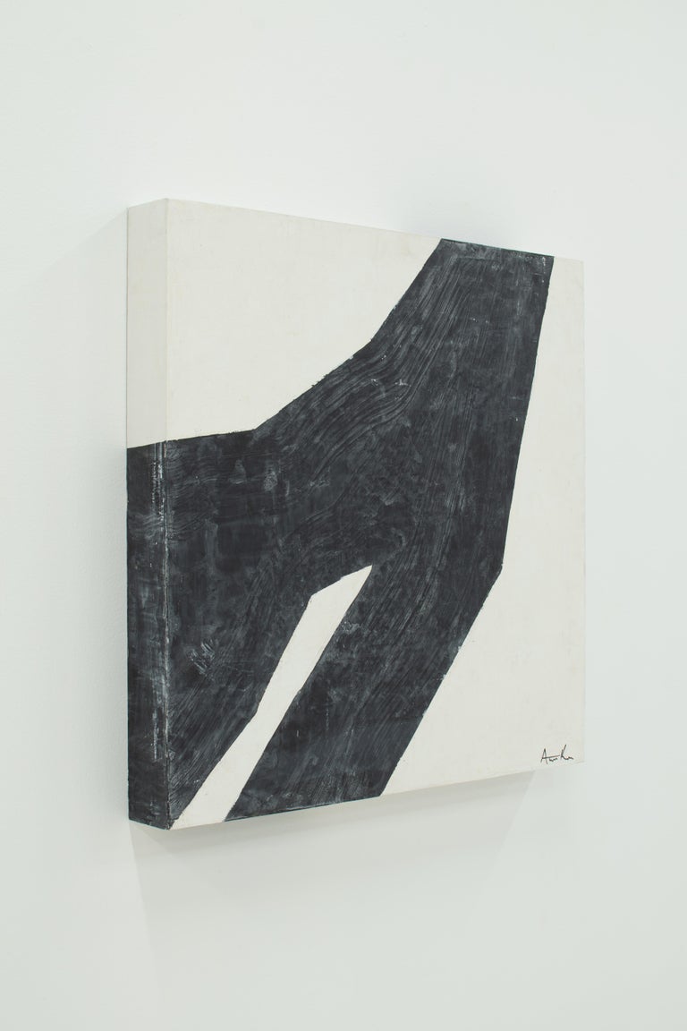 Austin Kerr - Converge - black and white abstract plaster and acrylic ...