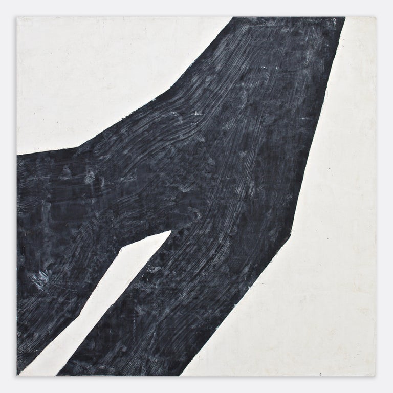 Austin Kerr - Converge - black and white abstract plaster and acrylic ...