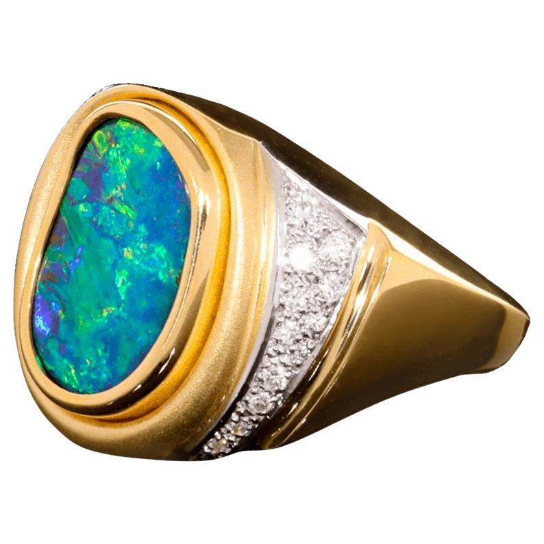 Giulians Contemporary 18k 4.80ct Australian Boulder Opal Ring at ...
