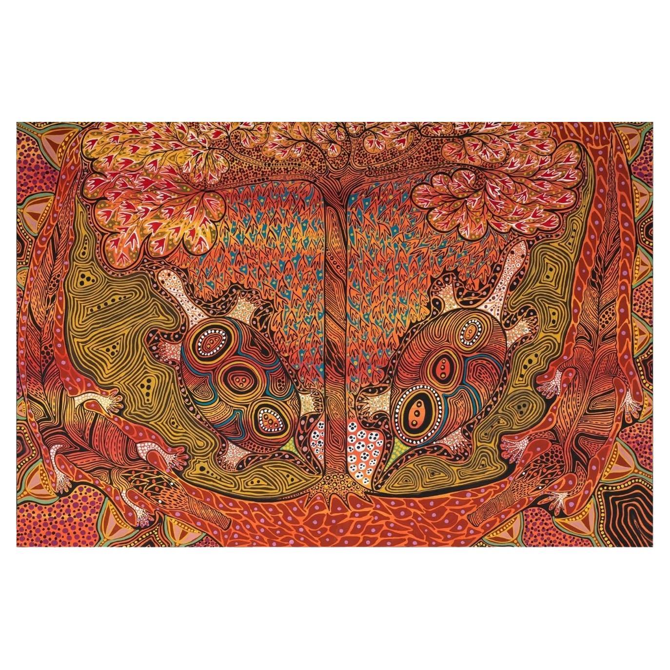 Large Modernist Mounted Senufo Korhogo Textile/Mud Cloth For Sale at ...