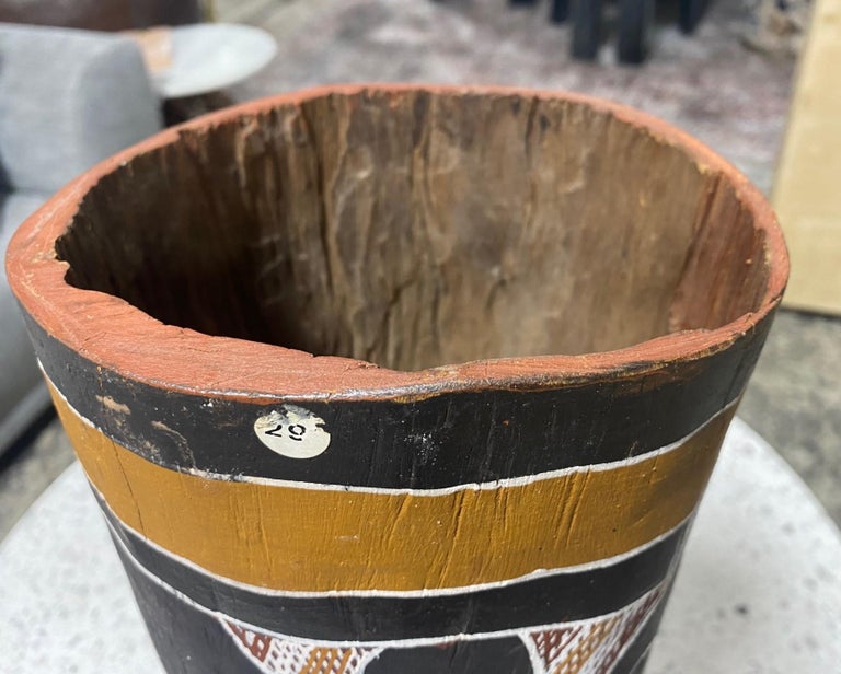 Australian Aboriginal Art Carved Wood Log Bone Totem Coffin with Skull ...