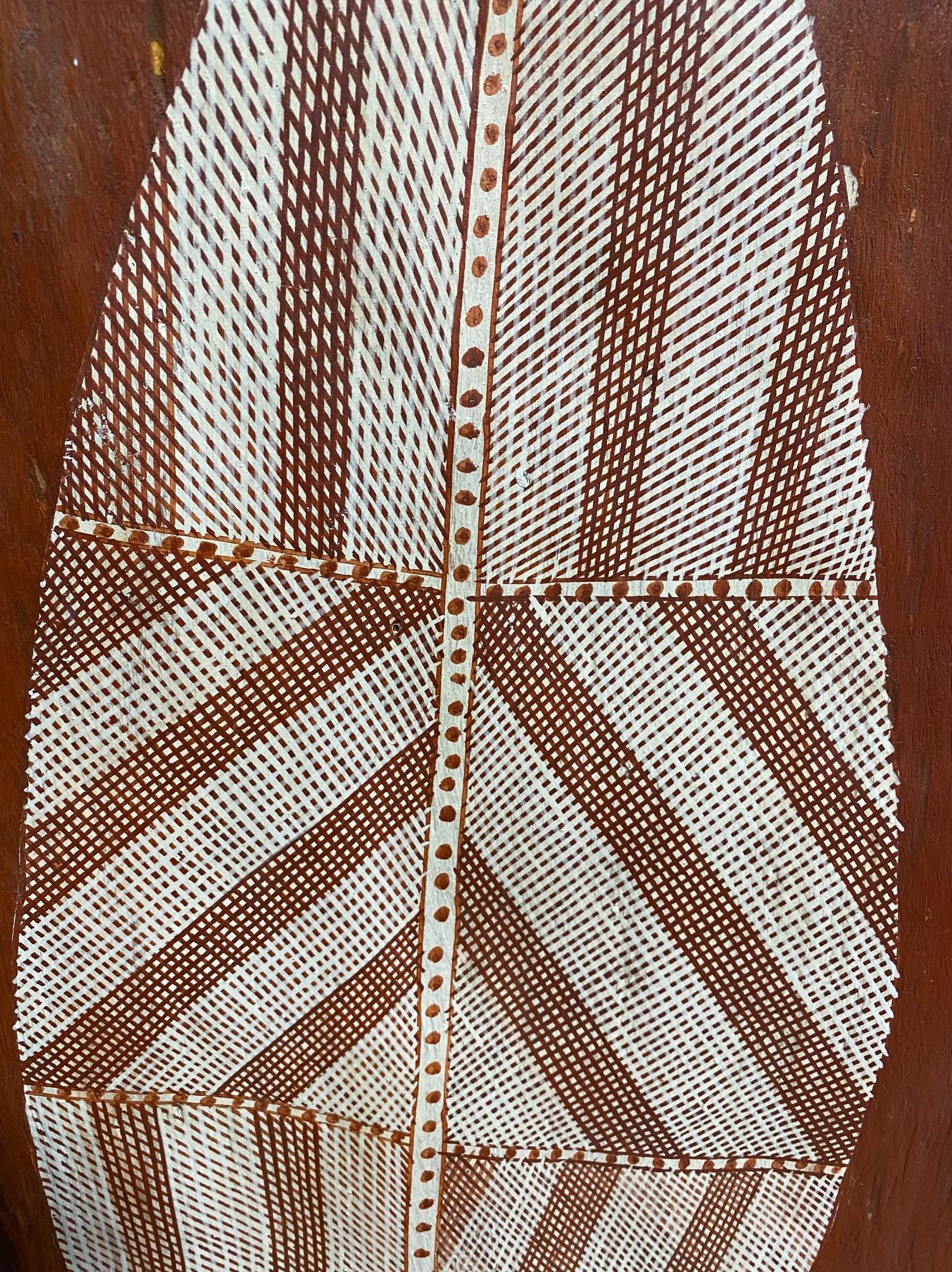 Australian Aboriginal Art David Milaybuma Goanna Lizard Mounted Bark ...