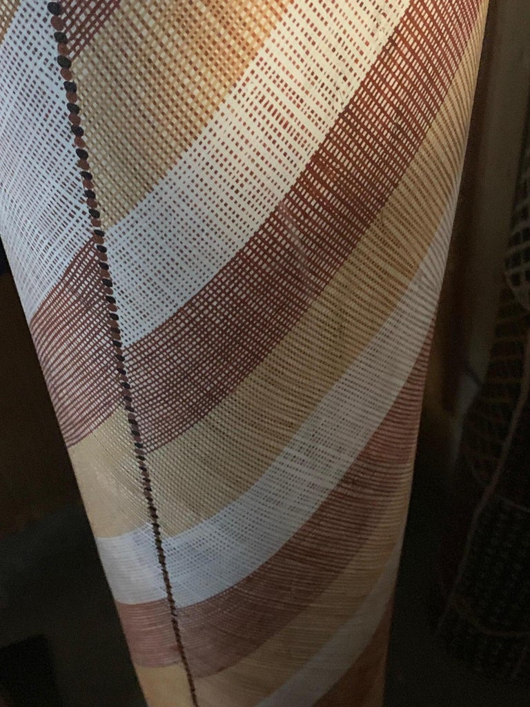 Australian Aboriginal Painting on Hollow Log For Sale at 1stDibs