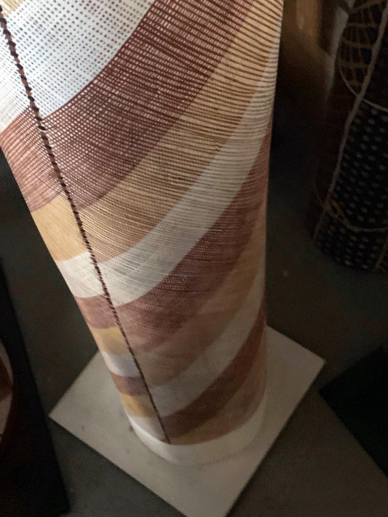 Australian Aboriginal Painting on Hollow Log For Sale at 1stDibs