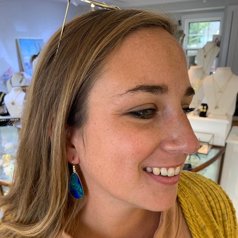Susan Lister Locke Australian Boulder Opal and 0.30 Carat Diamonds set ...