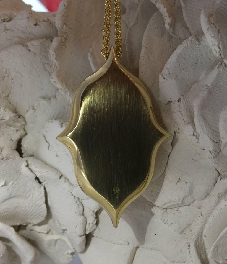 Australian Boulder Opal, Diamond and 18 Karat Gold Pendant Necklace For ...