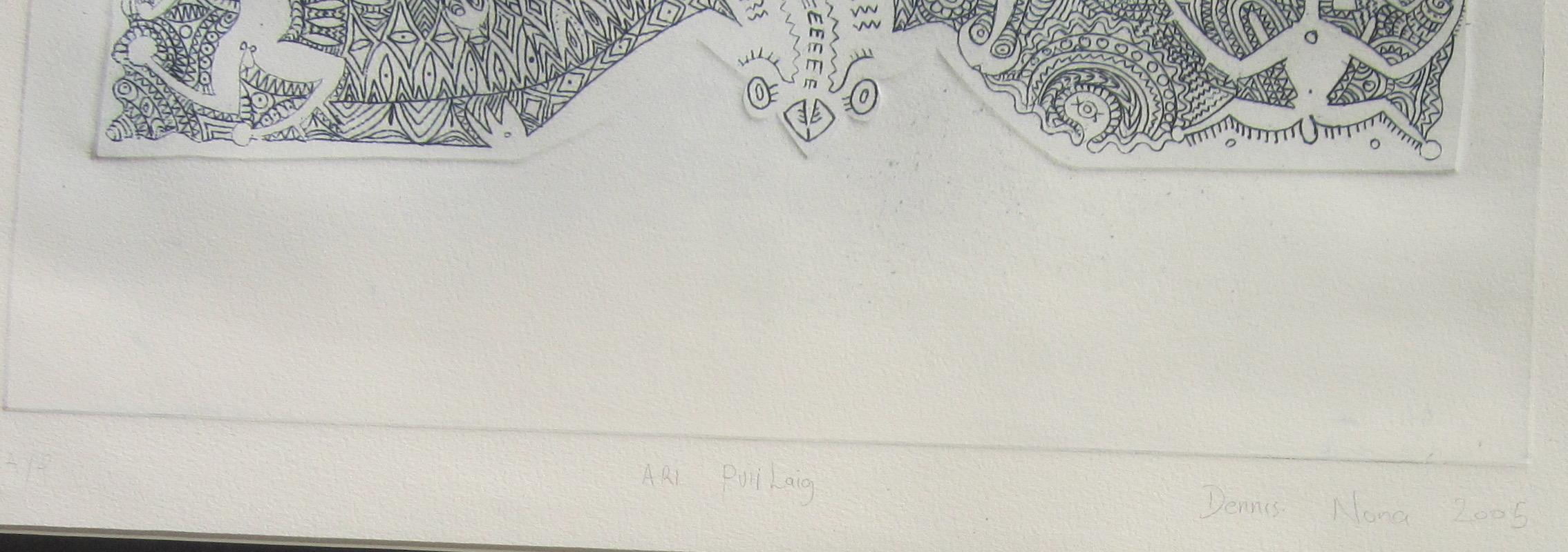 Australian Indigenous Artist Etching For Sale at 1stDibs