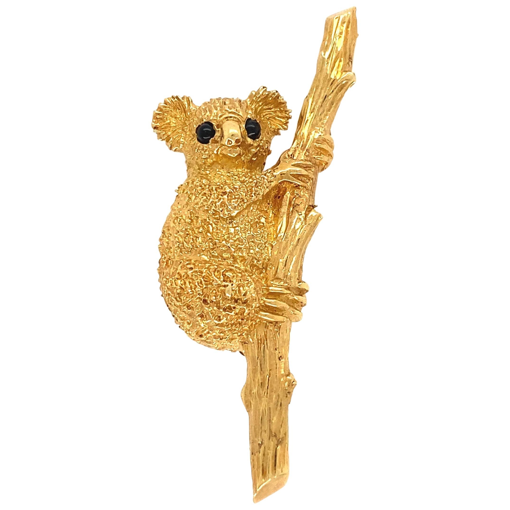 Graff Yellow Diamond Two Koala Bear Detachable Brooch For Sale at ...