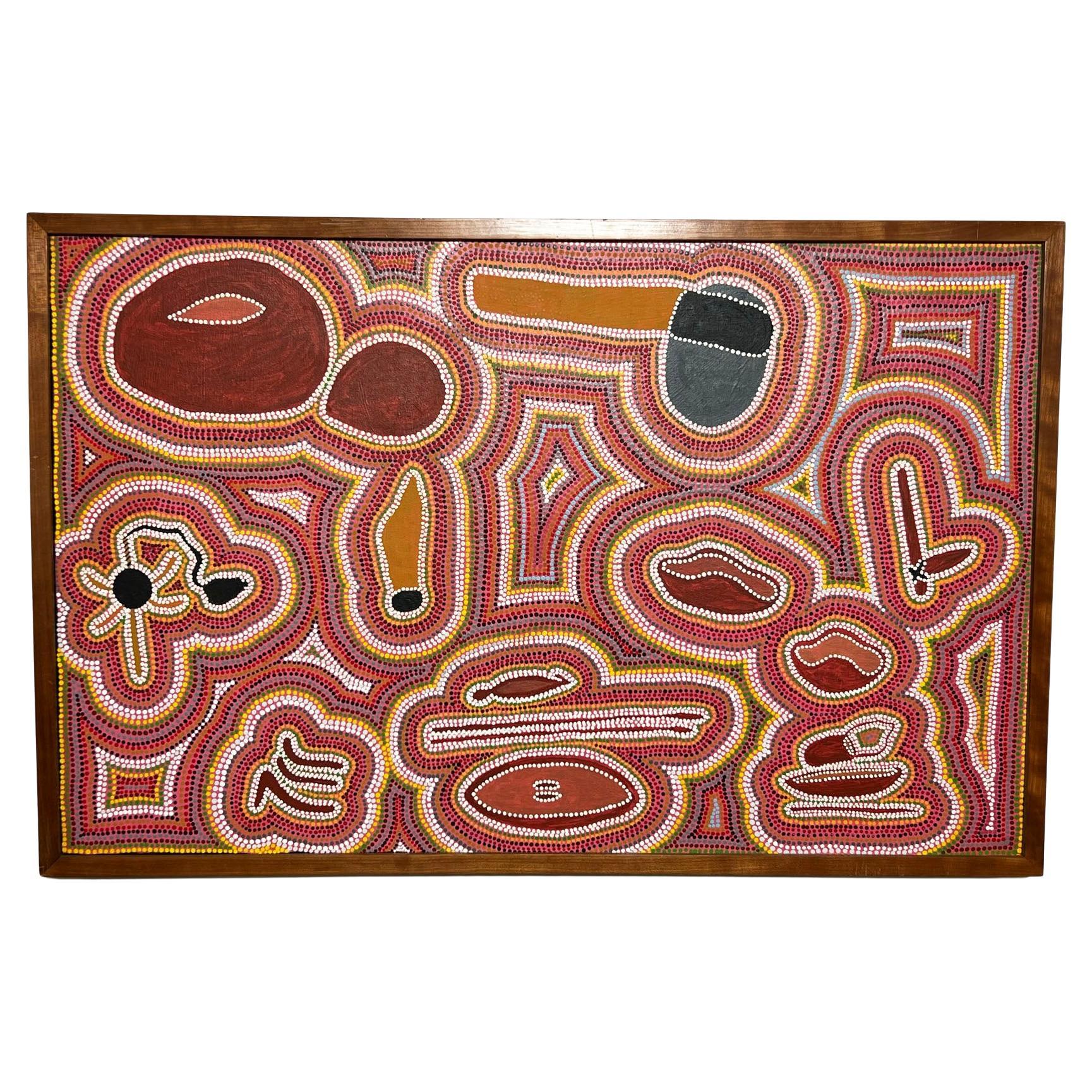 Australian Papunya Dot Painting by Janet Mick, Canteen Creek, C. 1990s ...