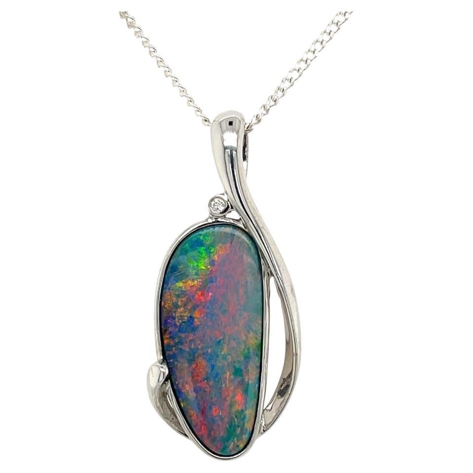 Australian Premium Quality Opal 14.50ct Pendant Set in Sterling Silver ...