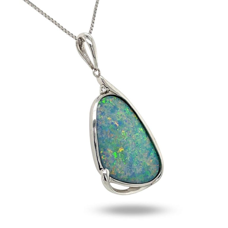 Australian Premium Quality Opal Pendant Set in Sterling Silver For Sale ...