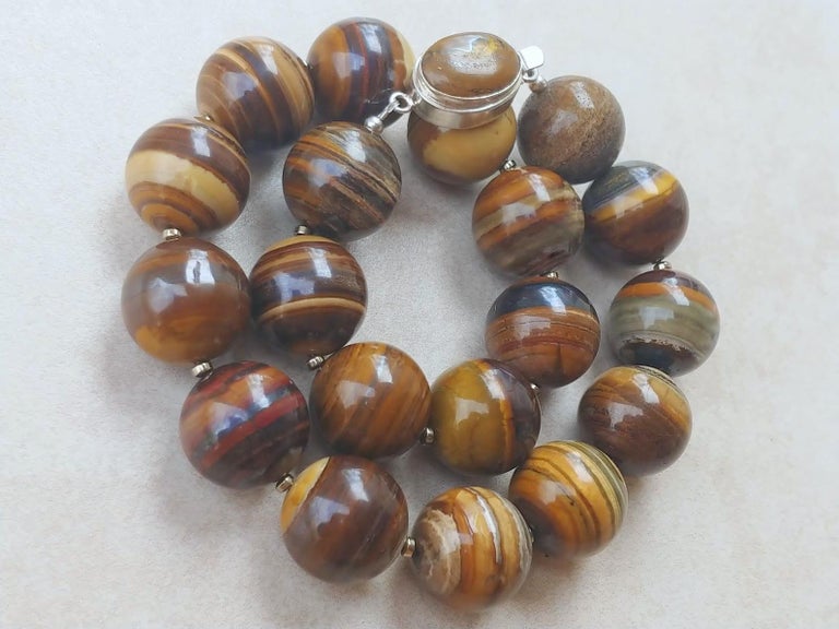 Australian Sunset Tiger Iron Necklace For Sale at 1stDibs