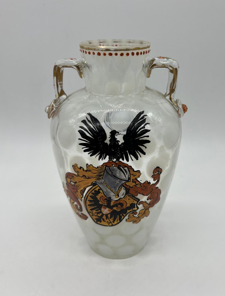 Austria Glass Vase with Viennese Coat of Arms Around 1890 For Sale at ...