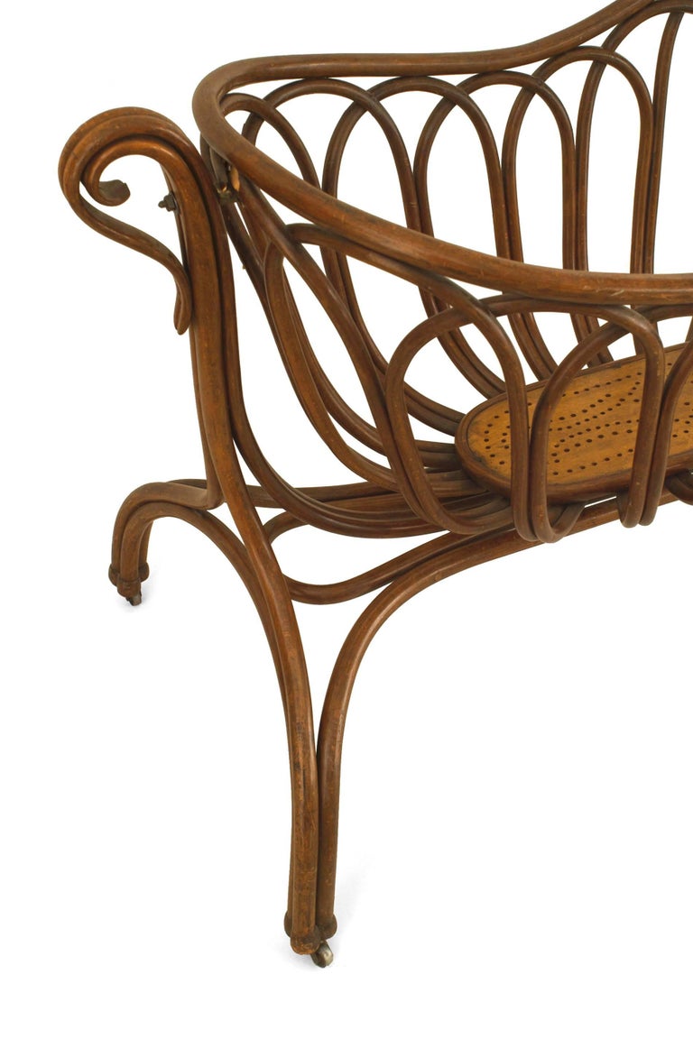 Austrian Bentwood Canopy Cradle For Sale at 1stDibs | cradle canopy