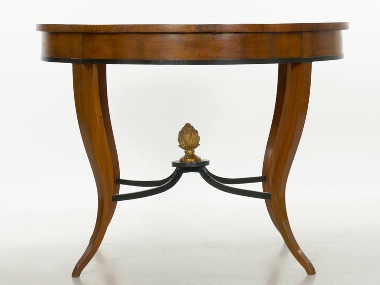 Austrian Biedermeier Fruitwood Round Center Hall Table, 19th Century at ...