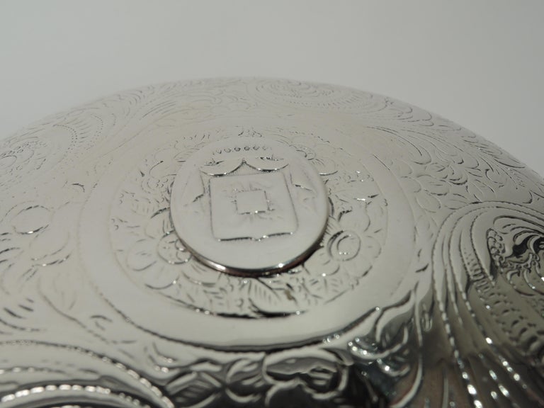 Austrian Biedermeier Silver Box with Coronet and Armorial 1835 For Sale ...