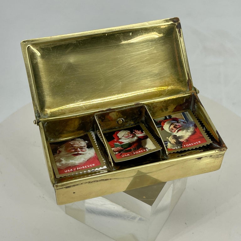 Austrian Brass Stamps Box, Sign Ges. Gesck, Early 1900's For Sale at ...