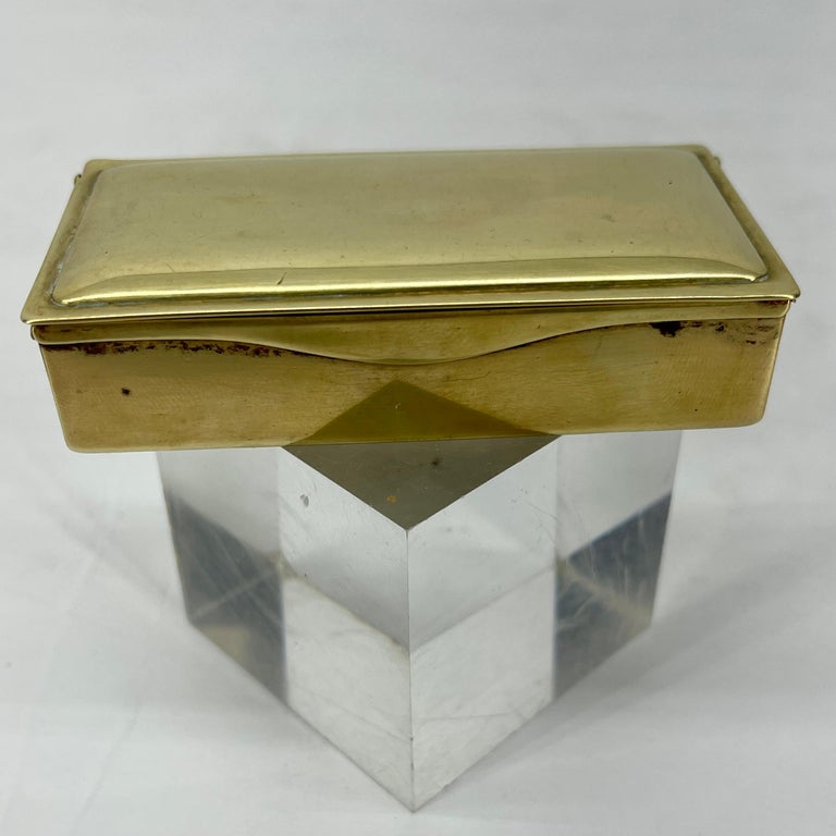 Austrian Brass Stamps Box, Sign Ges. Gesck, Early 1900's For Sale at ...