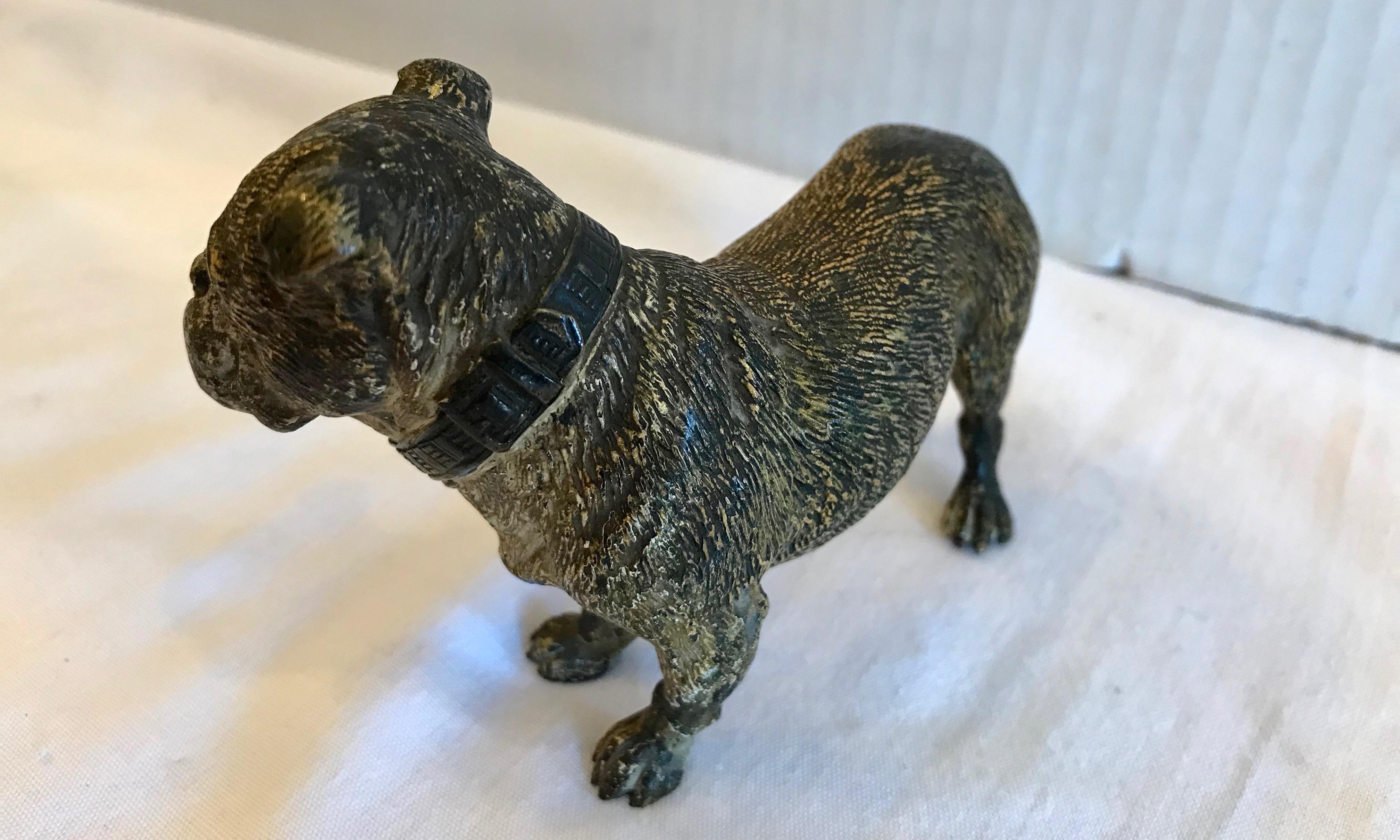 Austrian Bronze Figure of Bulldog For Sale at 1stDibs