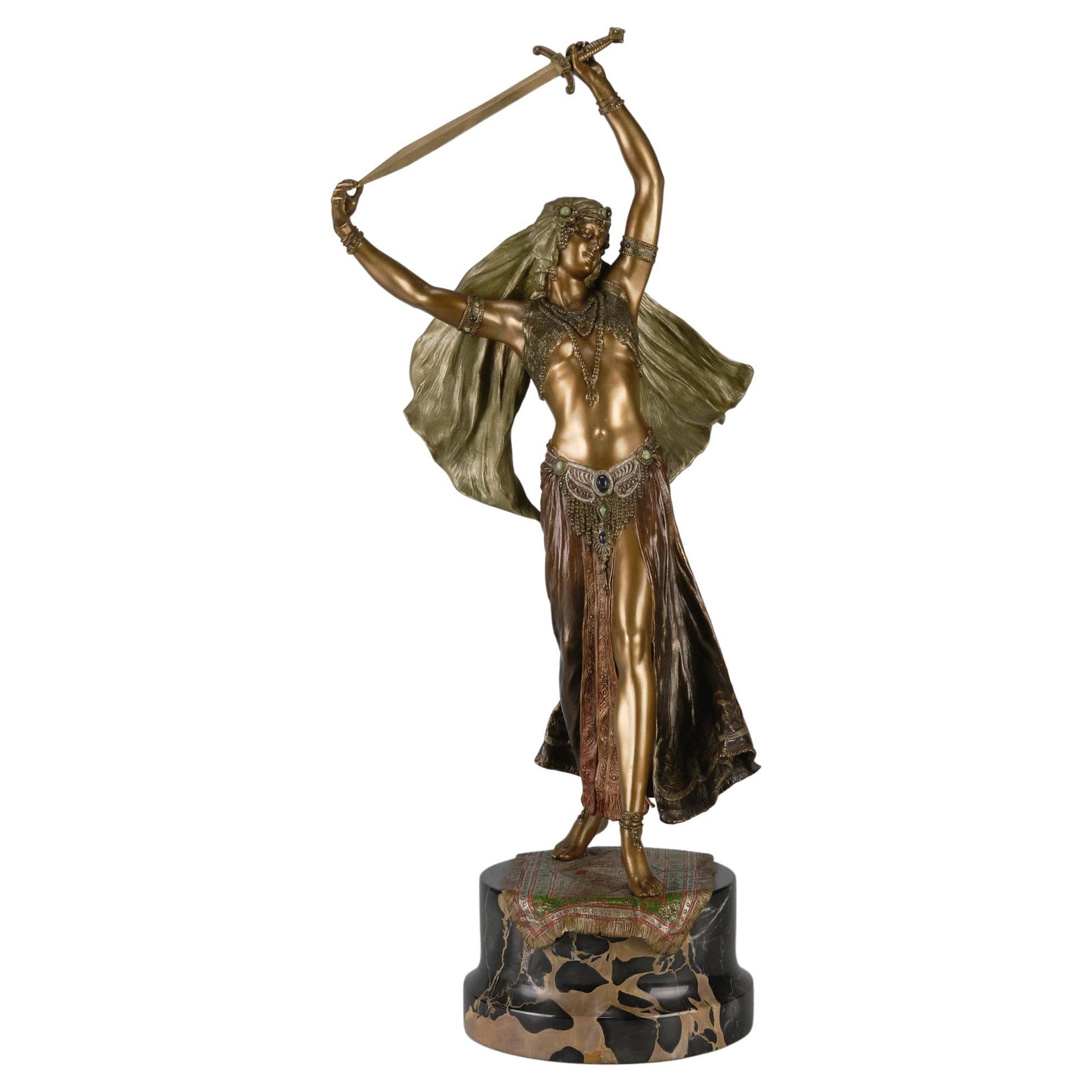 Vienna Bronze Sculpture "Palm Leaf Dancer" by Franz Xaver Bergman For ...