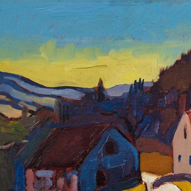 Austrian Classical Modernism Landscape Painting Oil on Wood Josef ...