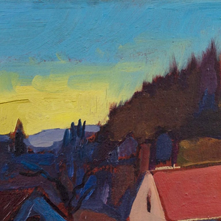 Austrian Classical Modernism Landscape Painting Oil on Wood Josef ...