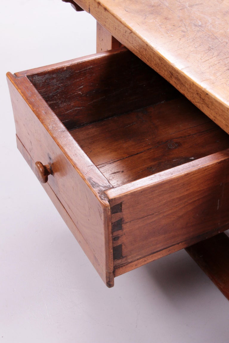 Austrian Coffee Table18- 19th Century Walnut Payment Table with Drawer ...