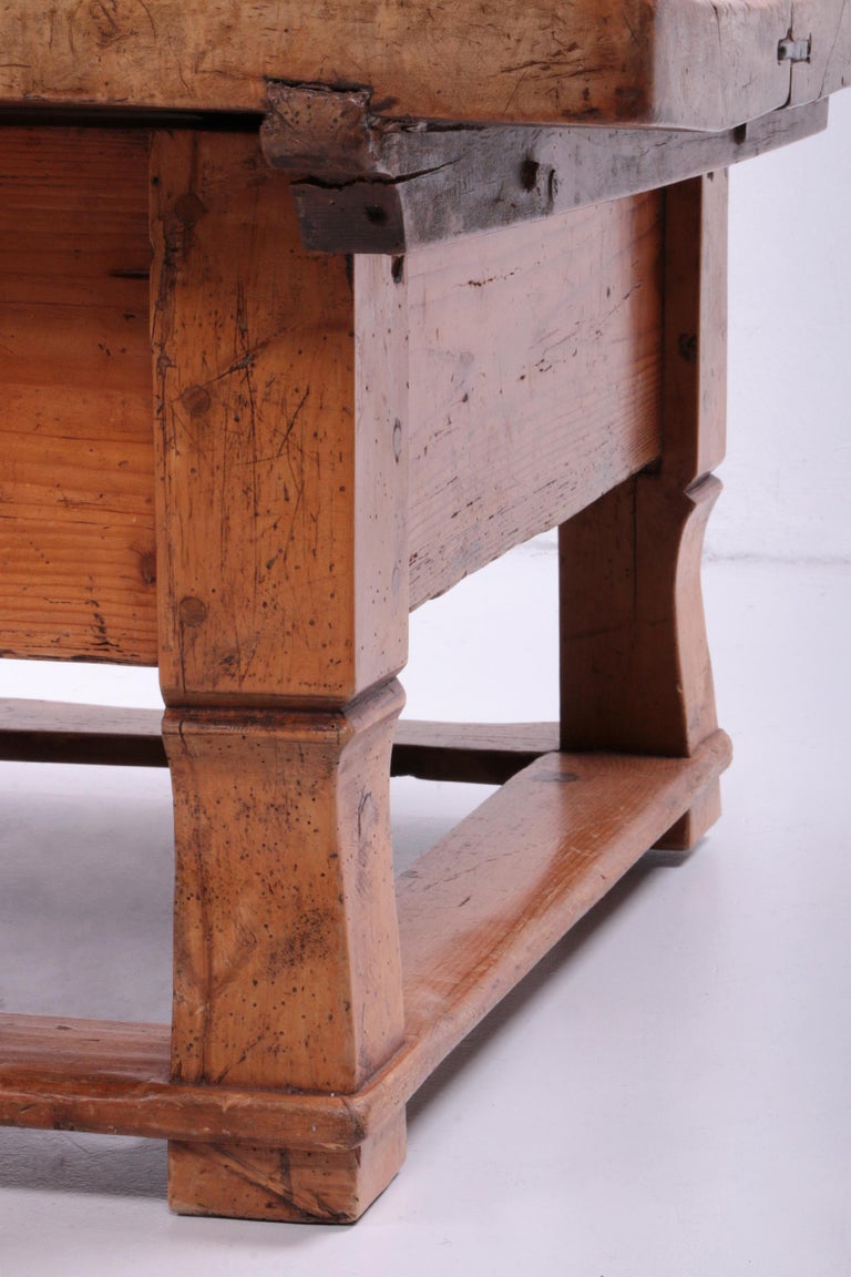 Austrian Coffee Table18- 19th Century Walnut Payment Table with Drawer ...