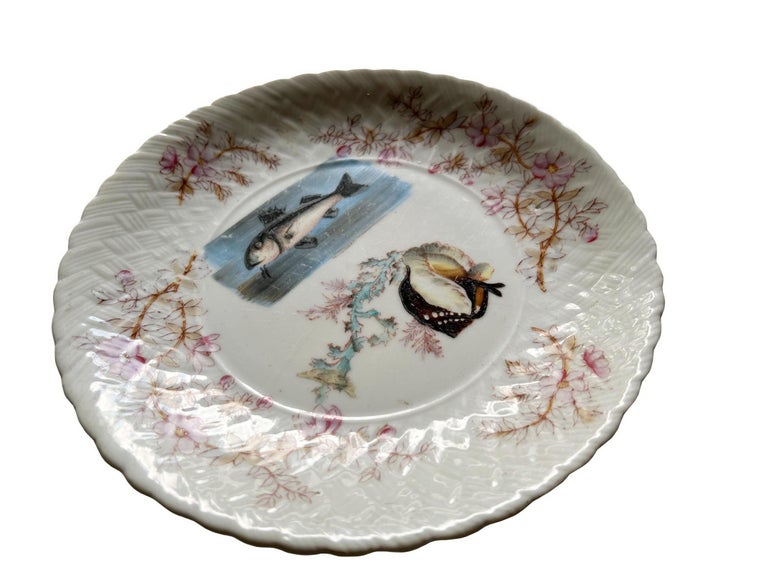 Austrian Fish And Shell Plate For Sale at 1stDibs