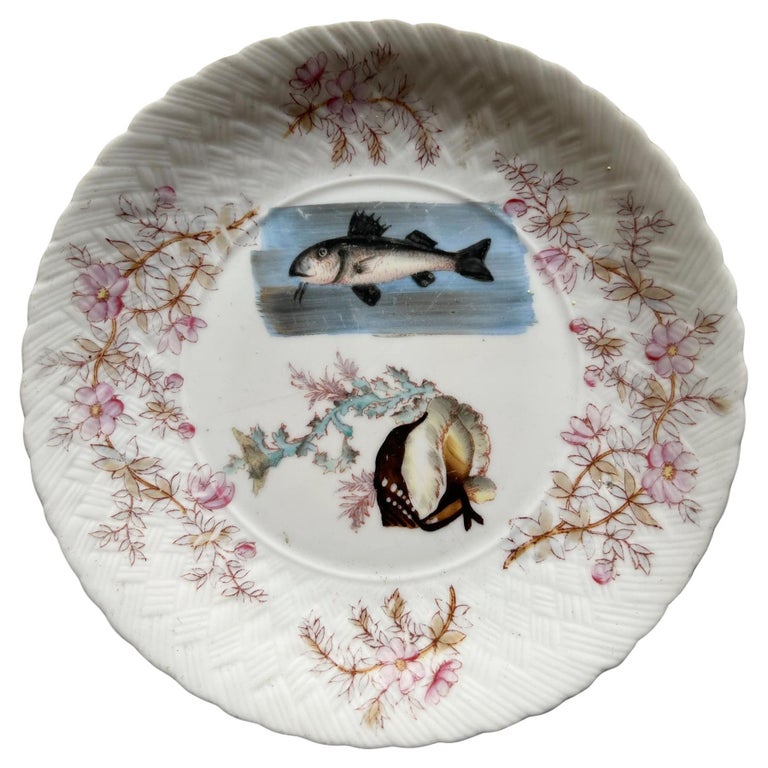 Austrian Fish And Shell Plate For Sale at 1stDibs