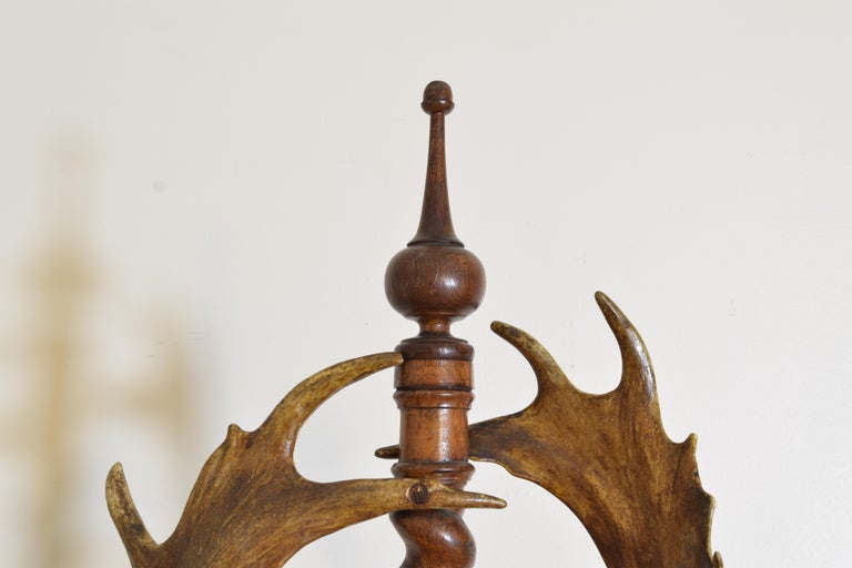 Austrian/German Oak and Elk Horn Coat/Hat/Umbrella Stand, circa 1860 ...
