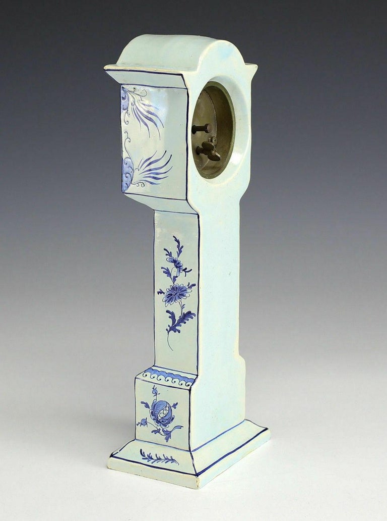 Austrian Hand Painted Porcelain Miniature Long Holster Clock New Haven ...