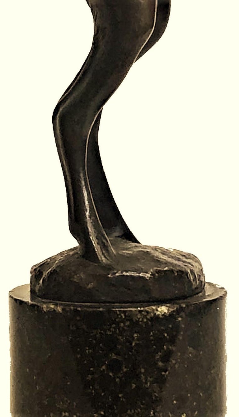 Austrian Jugenstil Patinated Bronze Sculpture of Fawn Youth, Ca. 1900 ...