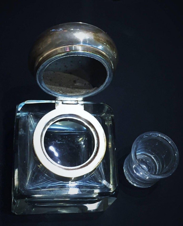 Austrian Jugenstil Silver-Plated Inkstand and Rocker Blotter Desk Set ...