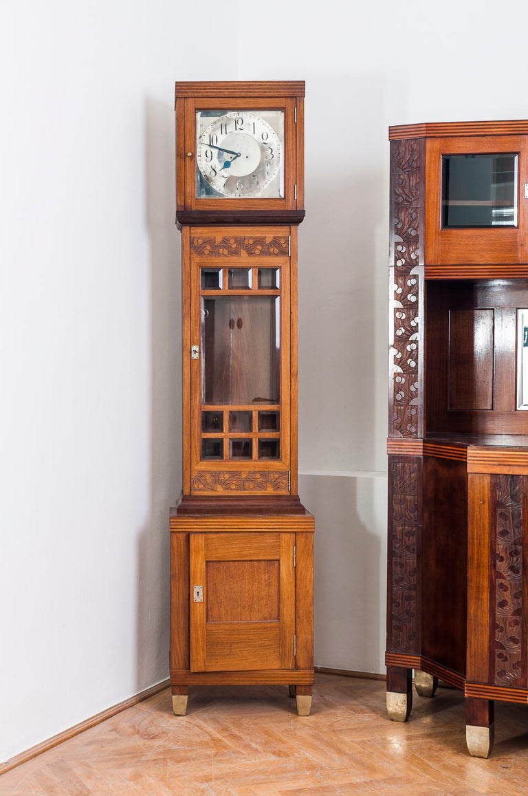 Austrian Long-Case Clock by Koloman Moser for August Ungethüm, 1904 For ...